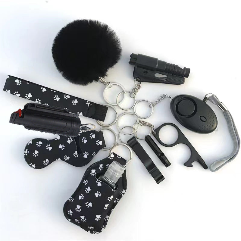 Pepper Spray Blank-Labeled Mace 11-Piece Safety Keychain Set – Self ...